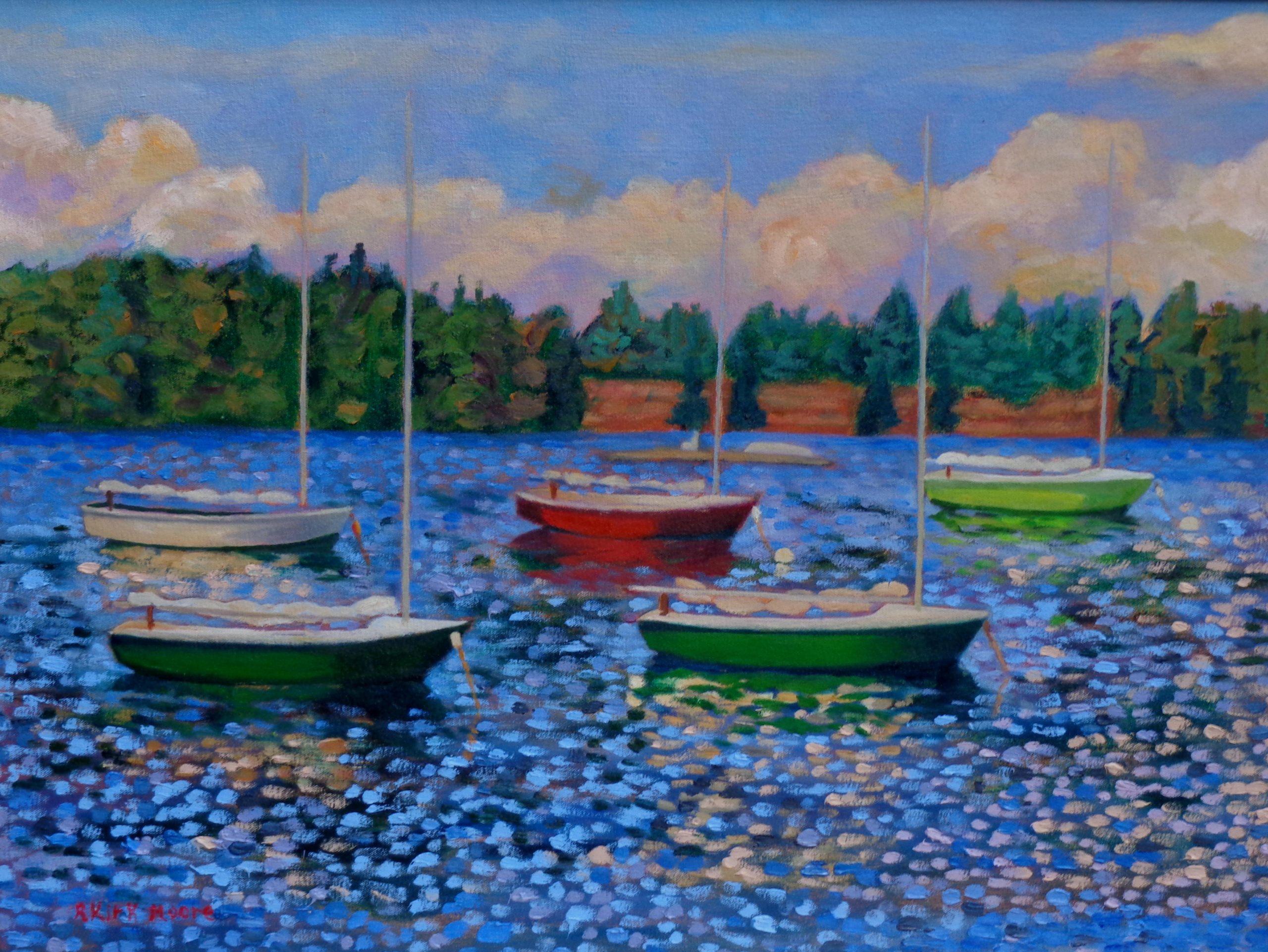 Dinghy and Peapod - R. Kirk Moore Art